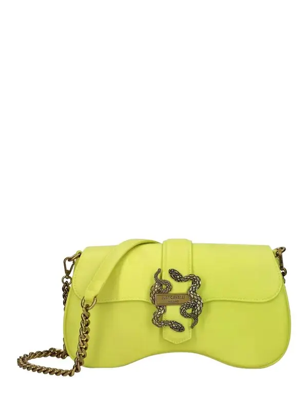 Just Cavalli Cross Body Bag With Snake Buckle - Green