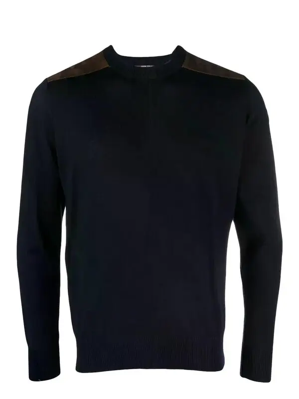 Paul & Shark Crew-neck Virgin Wool Jumper - Blue