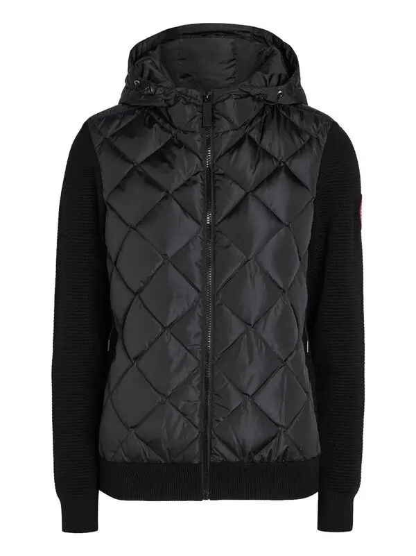 Canada Goose Hybridge Quilted Shell And Wool Jacket - Black