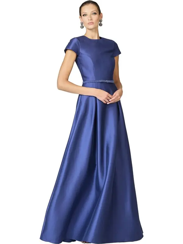 Sachin & Babi Blythe Stretch Mikado Gown - Washed Indigo