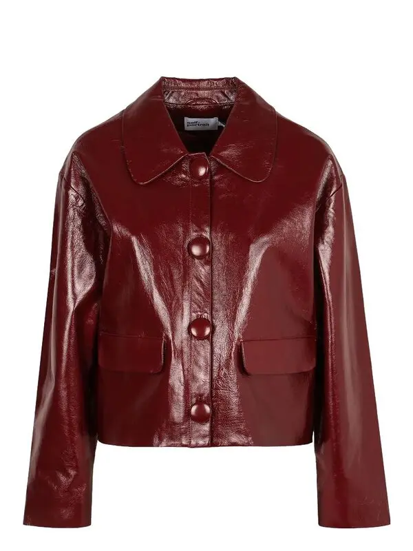 SELF-PORTRAIT Leather Jacket - Red
