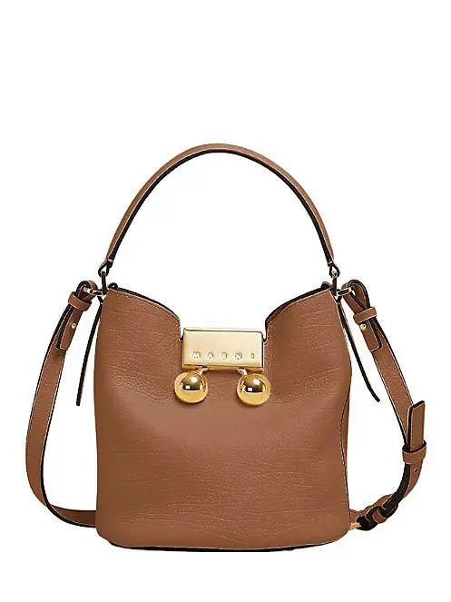 Marni Leather Trunkeroo Bucket Shoulder Bag - 00m35