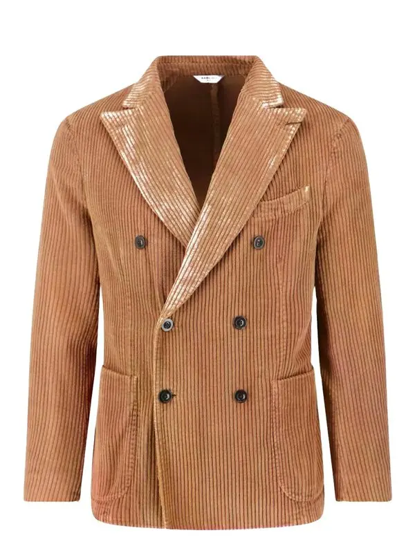Boglioli Corduroy Double-breasted Blazer - Brown