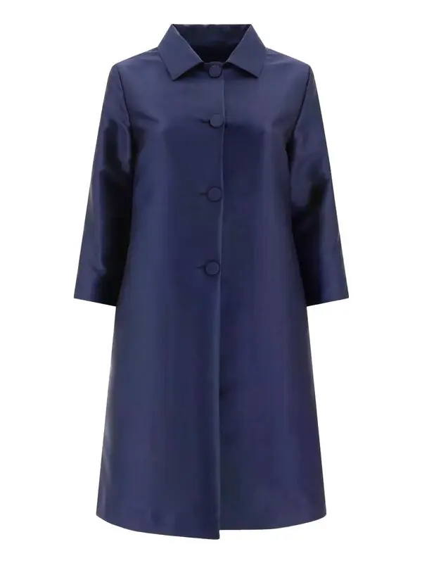 F.IT Single-breasted Button Coat - Blue
