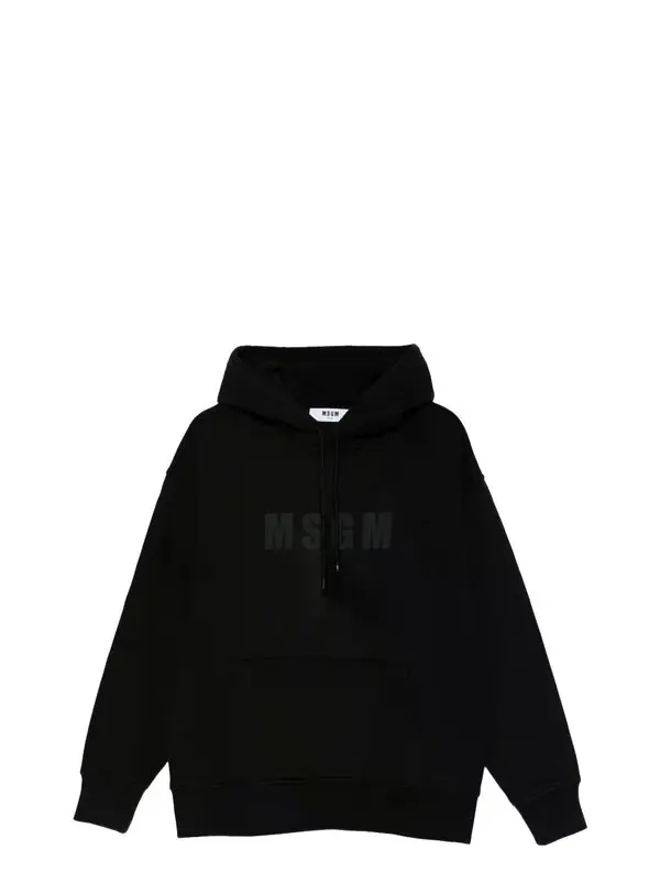 MSGM Logo-print Hoodie - Black