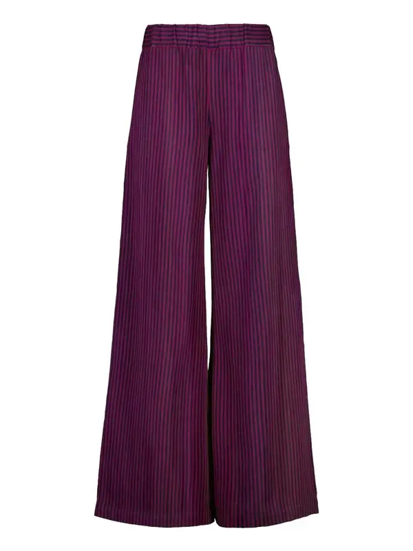 PAULA Striped Trousers - Red