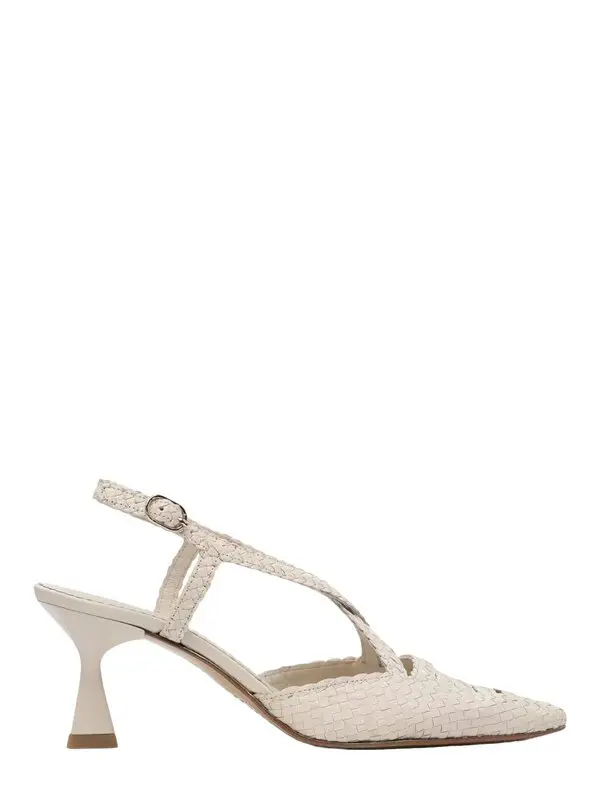 TONI PONS Woven Leather Ankle-strap Pumps - Neutrals