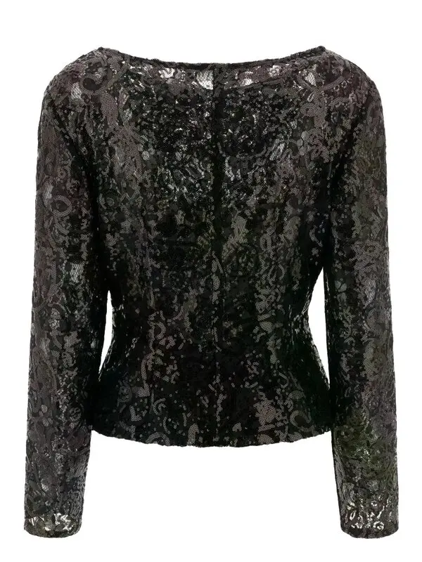 F.IT Sequin Lace Top - Black