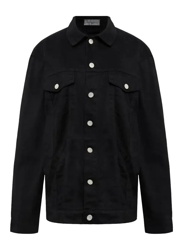 AMAPO Button-fastening Denim Jacket - Black