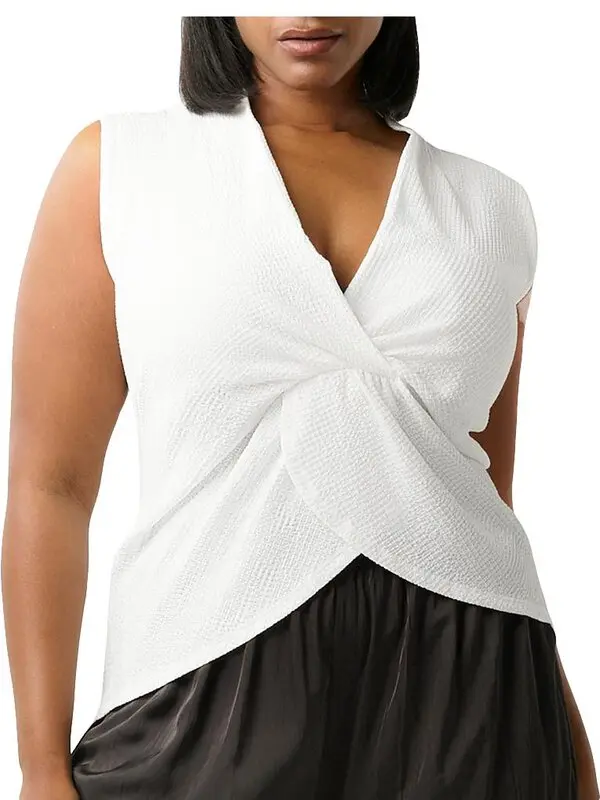 ESTELLE Hadley Knot Front Top - Milk
