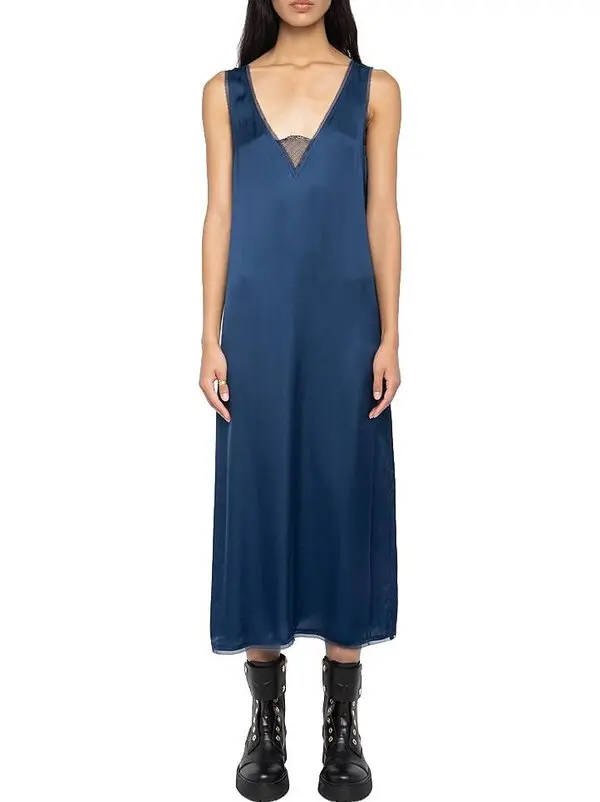 Zadig&Voltaire Renzo Satin Dress - Blueberry