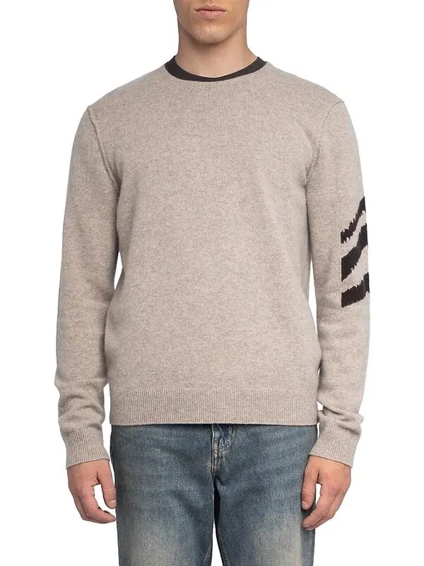 Zadig&Voltaire Kenney Rc Arrow Cashmere Sweater - Oatmeal