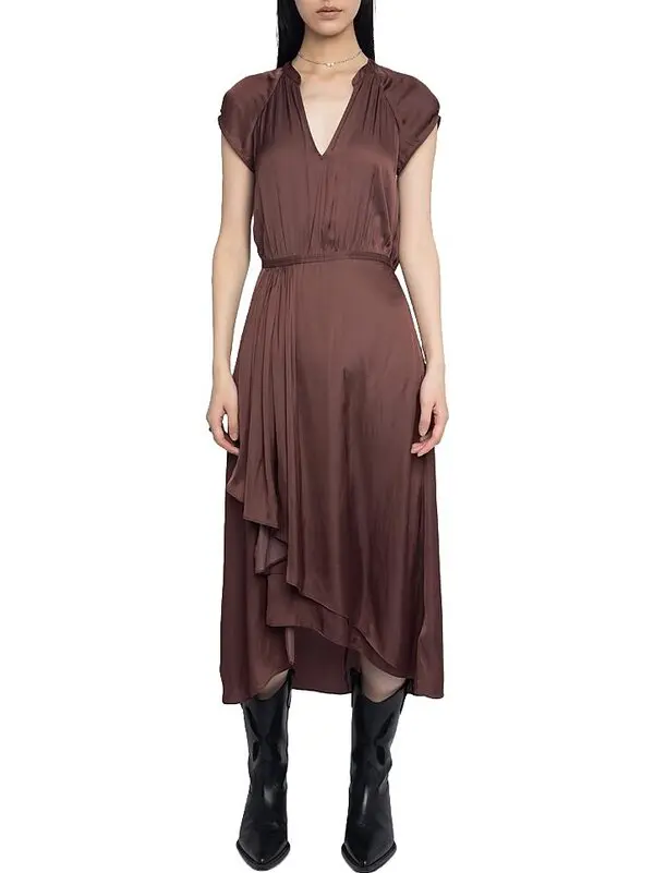 Zadig&Voltaire Randall Satin Dress - Burgundy