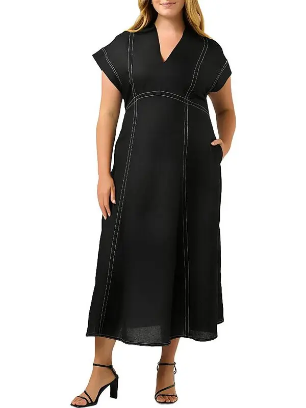 ESTELLE Arden Empire Waist Dress - Black