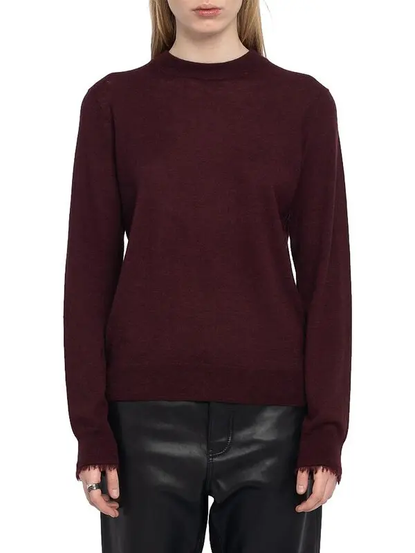Zadig&Voltaire Ivy Cashmere Crewneck Sweater - Burgundy