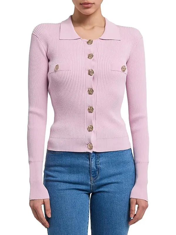 Generation Love Carter Rib Knit Cardigan - Pink
