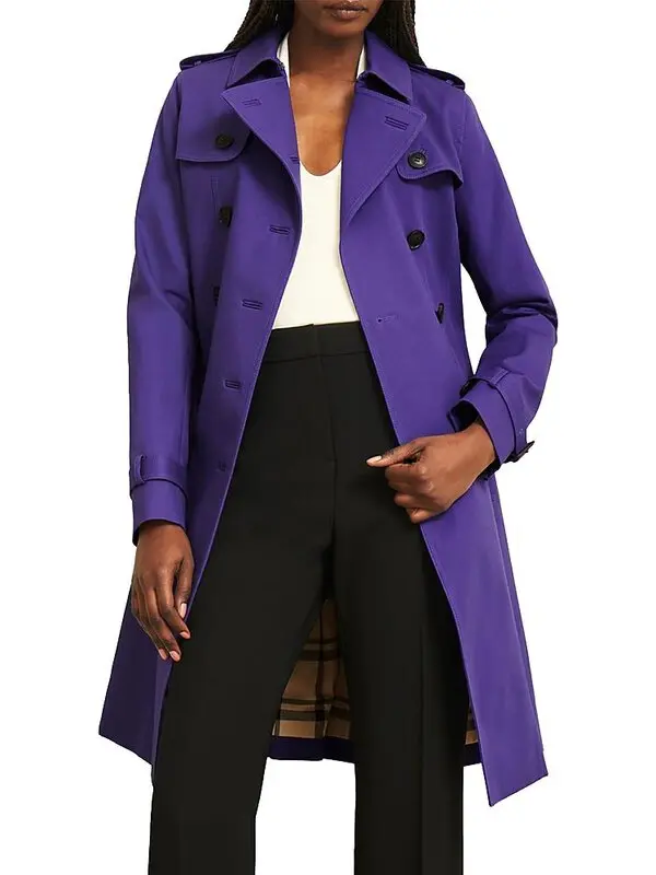 HOBBS LONDON Petite Skylar Trench Coat - Future Purple