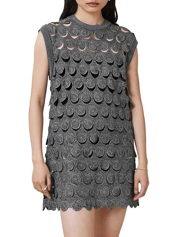 ALLSAINTS Iris Cutout Dress - Gunmetal Grey