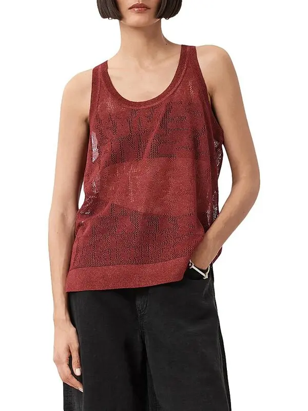 ALLSAINTS Kaito Tank - Rosewood Red