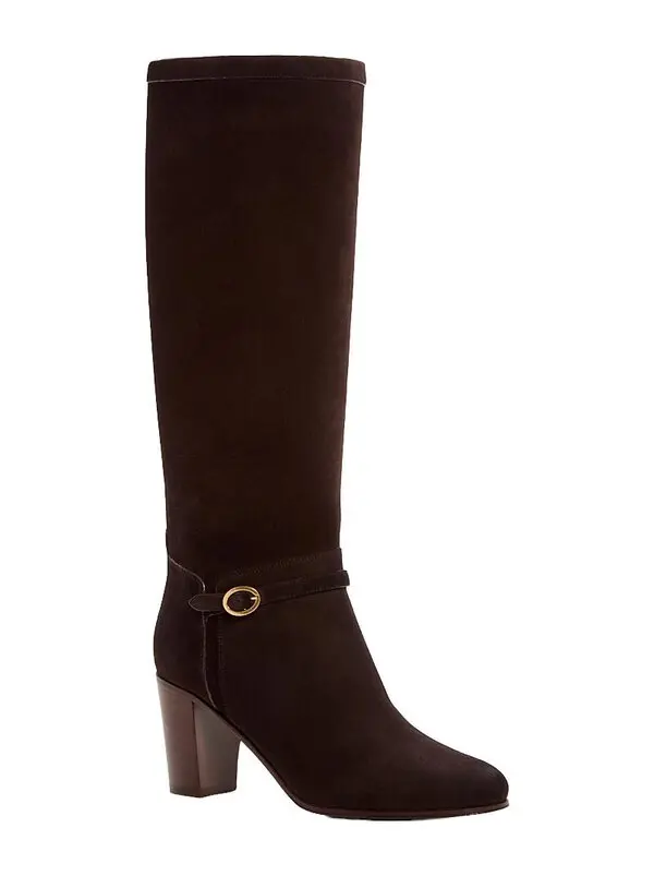 Valentino Garavani Pattie Tall Suede Boots - Brown