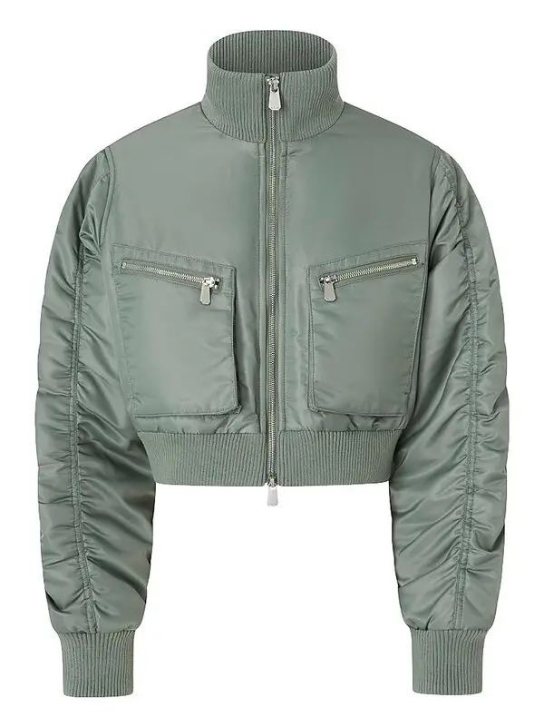 Pinko Bavette Bomber Jacket - Sea Spray