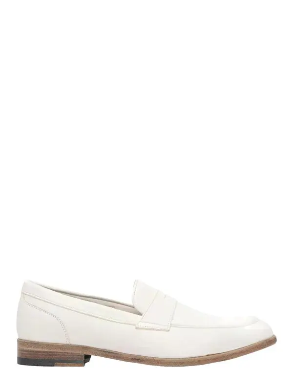 STURLINI FIRENZE Penny Leather Loafers - White