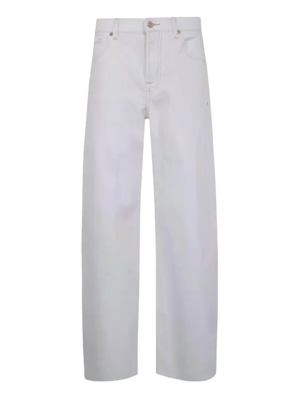 7 For All Mankind Wide-leg Jeans - White