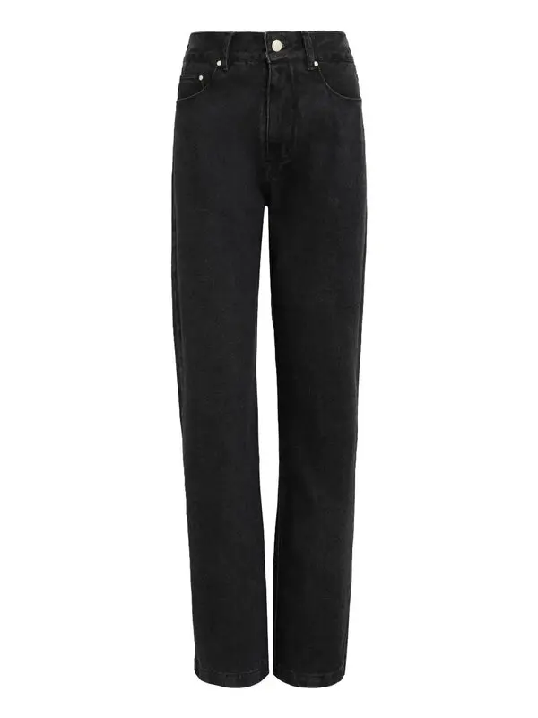AMAPO Back-patch Straight-leg Jeans - Black
