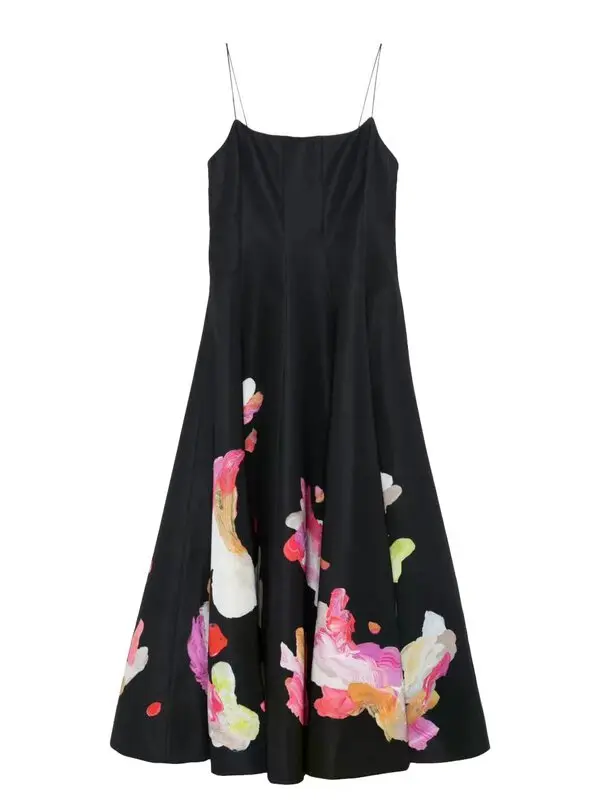 Acler Abstract-print Dress - Black
