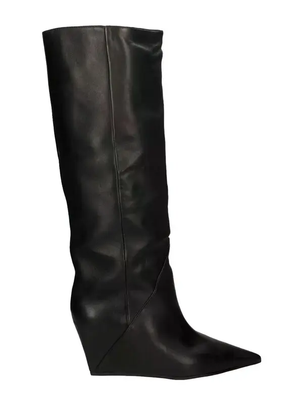 VIC MATIE 75mm Pointed-toe Knee Boots - Black