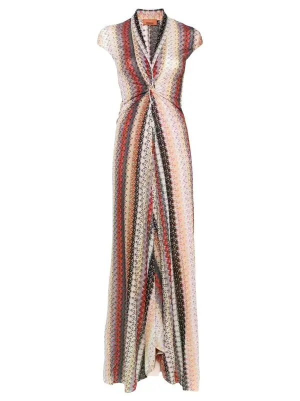 Missoni Striped-knit Maxi Dress - Pink