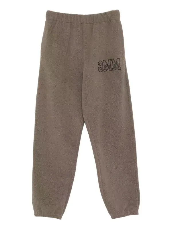 MAISON MARGIELA Logo-embroidered Fleece Track Pants - Brown