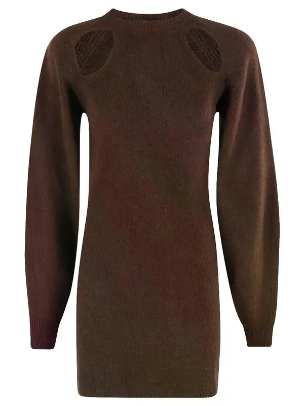 Federica Tosi Cut-out Mini Dress - Brown