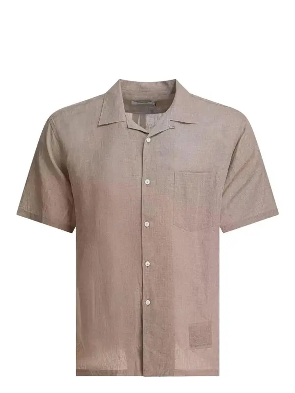 NONNATIVE Revere-collar Linen Shirt - Neutrals