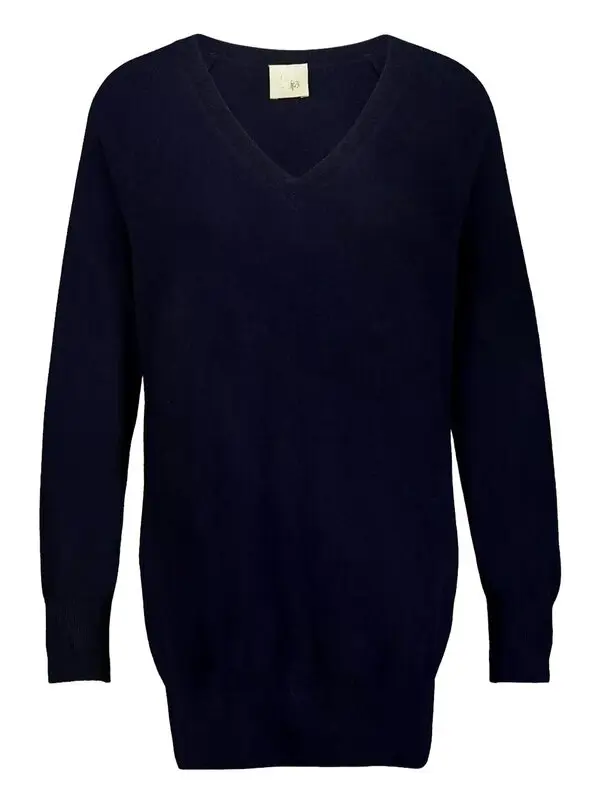 PAULA V-neck Cashmere Sweater - Blue