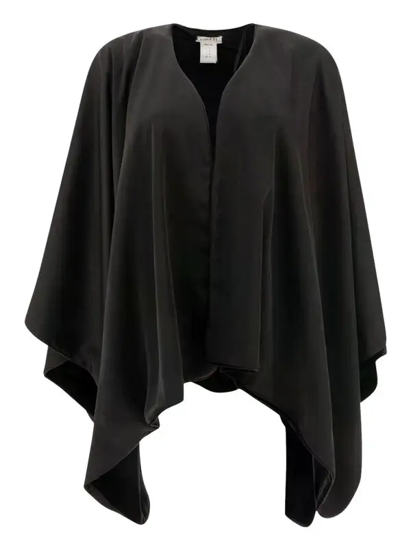 F.IT Velvet Asymmetric Cape - Black