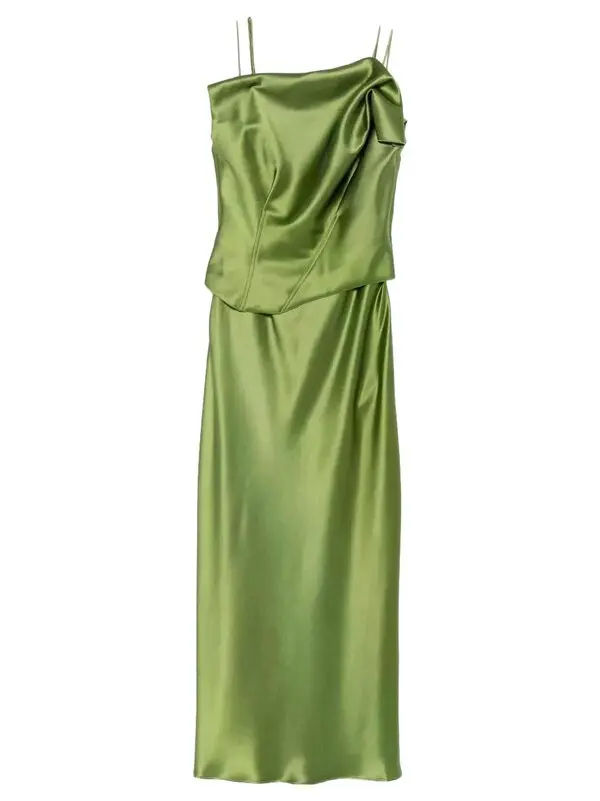 Acler Draped Midi Dress - Green