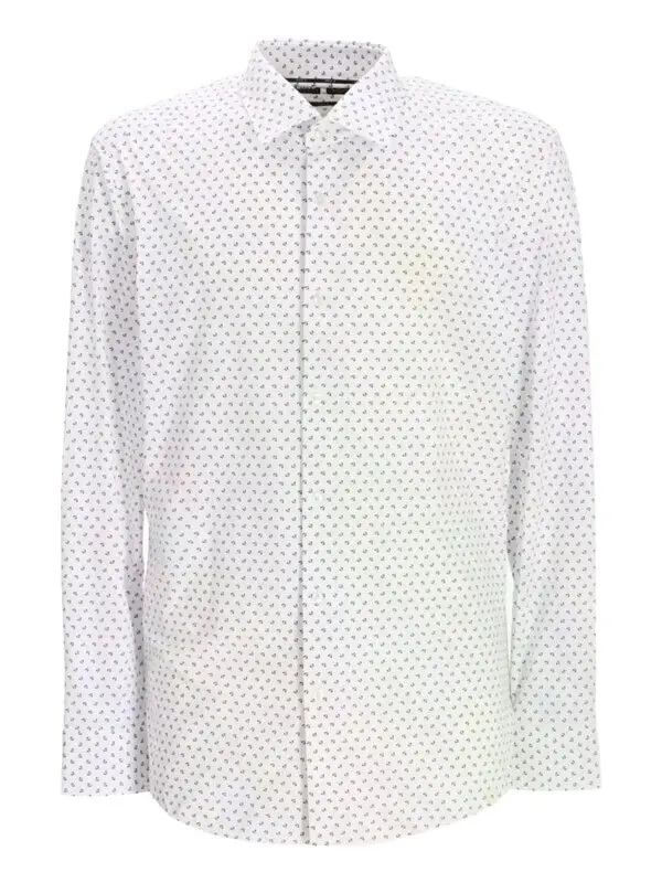 BOSS Printed Long-sleeve Shirt - White