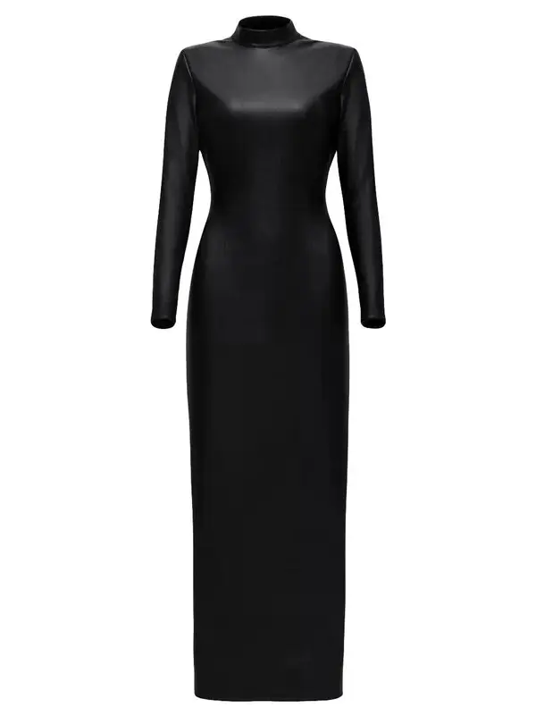 LIKA Lace-up Backless Maxi Dress - Black