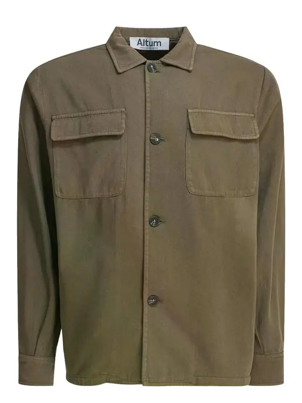 ALTUM Double-pocket Cotton Overshirt - Green