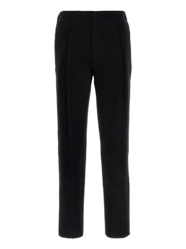 Giorgio Armani Textured Trousers With Back Pocket - Blue