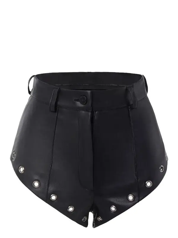 LIKA Lace-up Eyelet Shorts - Black