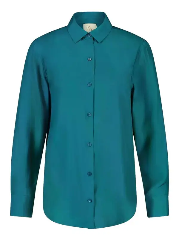 PAULA Silk Button-down Shirt - Green