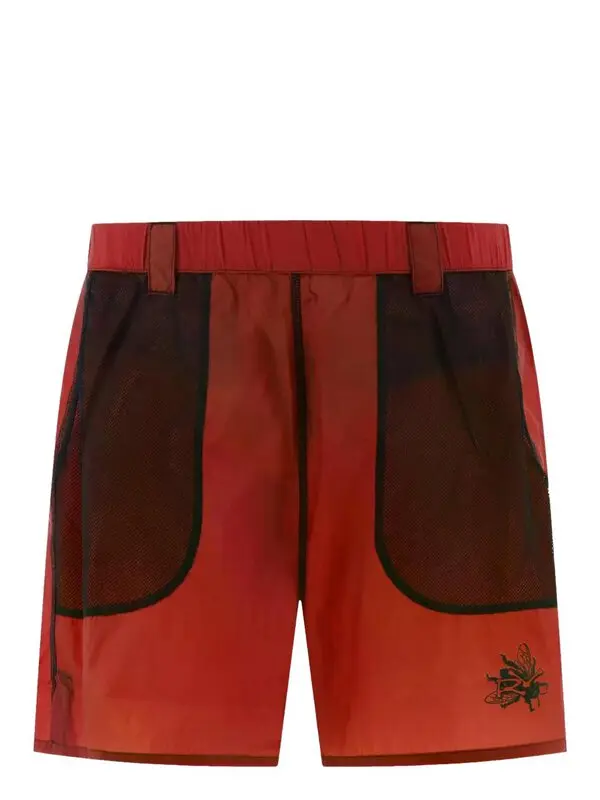 RAYON VERT Mesh-panel Shorts - Red
