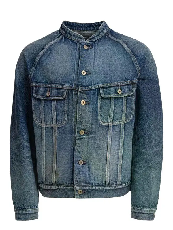 NONNATIVE Denim Mandarin Collar Jacket - Blue
