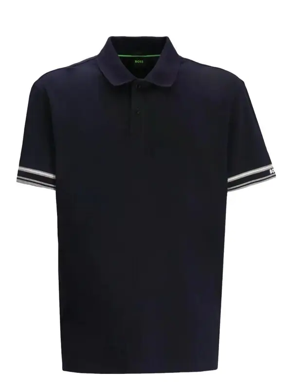 BOSS Contrast-stripe Polo Shirt - Blue