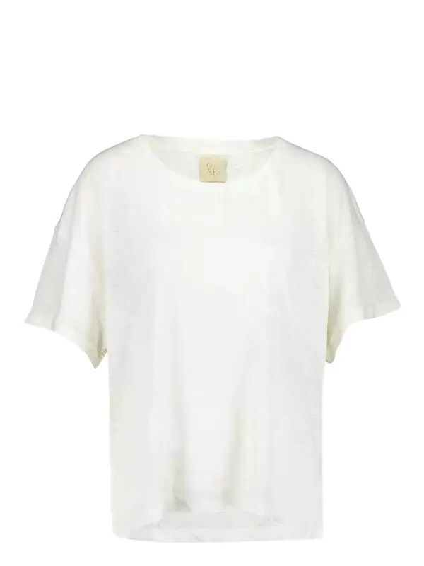 PAULA Round-neck Cotton T-shirt - White