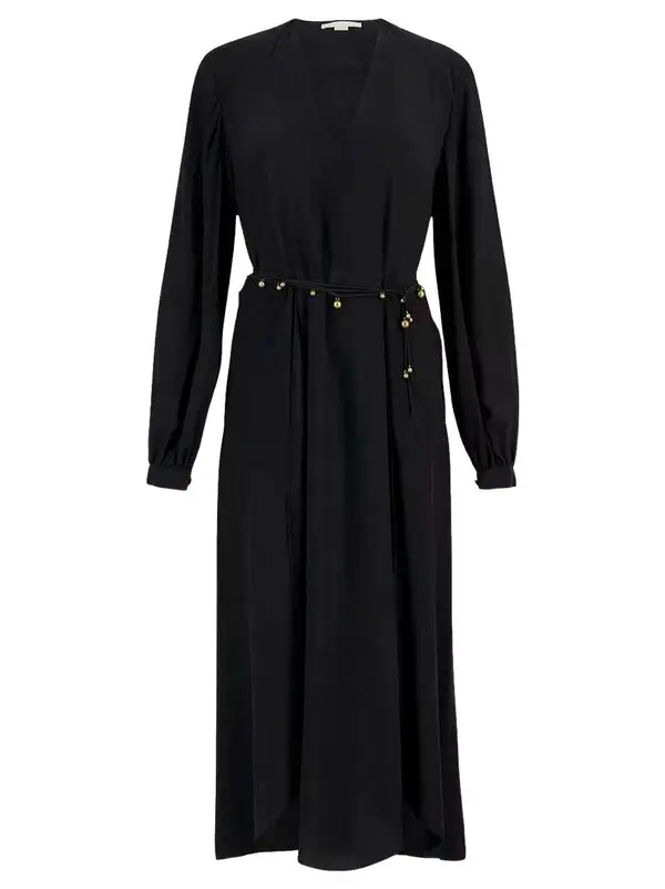 Stella McCartney Beaded-belt Midi Dress - Black