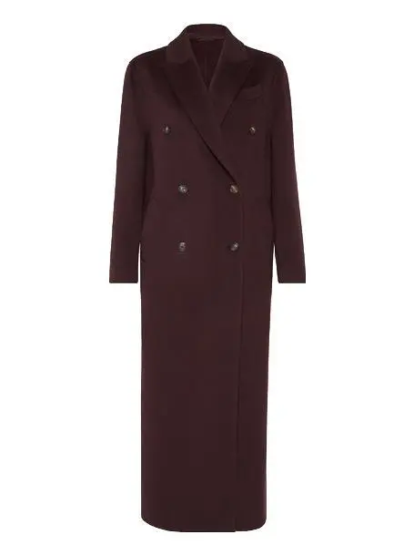 Brunello Cucinelli Cashmere Coat - Burgundy