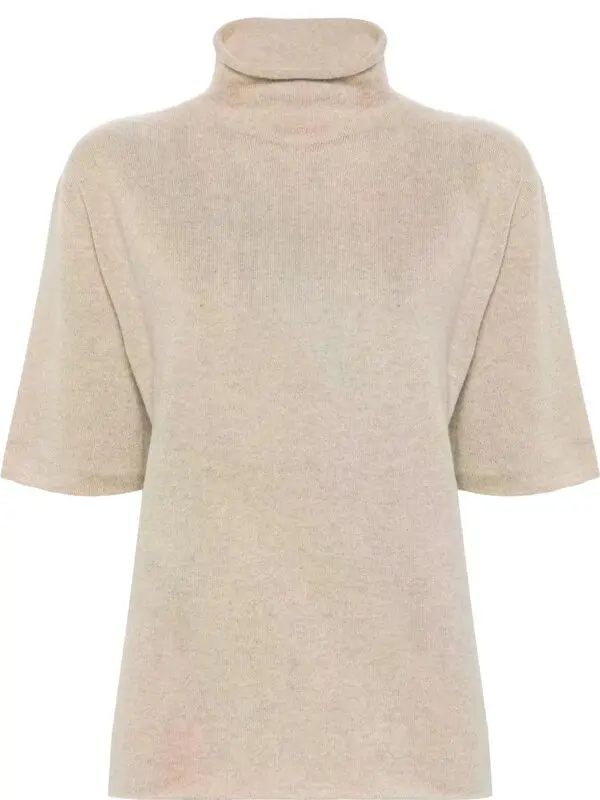 JIL SANDER High-neck Cashmere Sweater - Neutrals